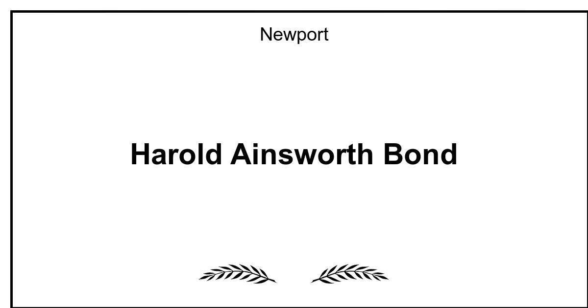 Obituary: Harold Ainsworth Bond